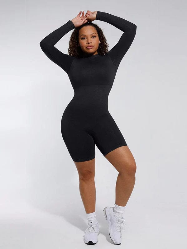 Seamless Body Sculpting Tummy Control Shapewear Bodysuit with Removabl ...