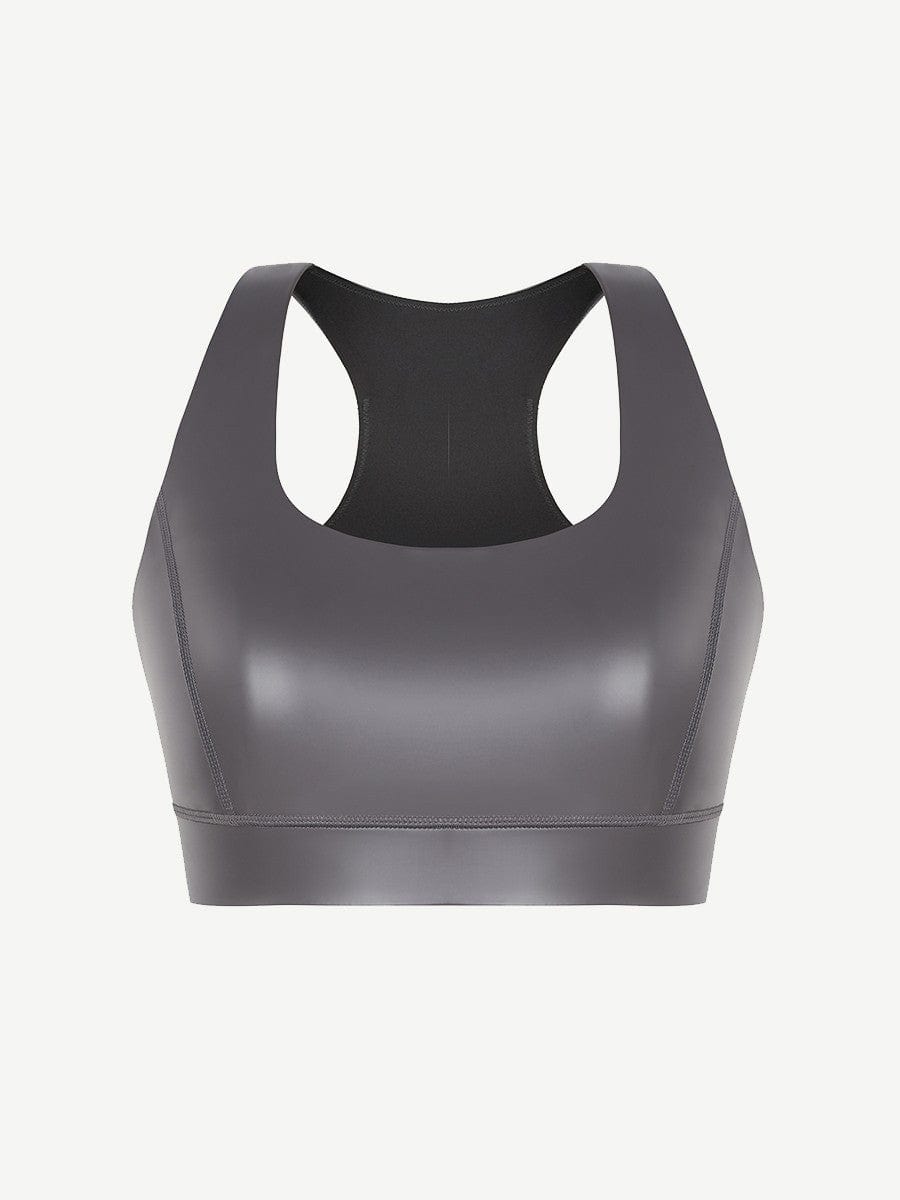 Silver Film Shaping Sauna Sports Bra with Removable Cups– CurvyPower | UK