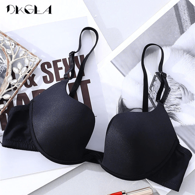 Women Low Back Invisible Deep Plunge Convertible Push Up Bra ...